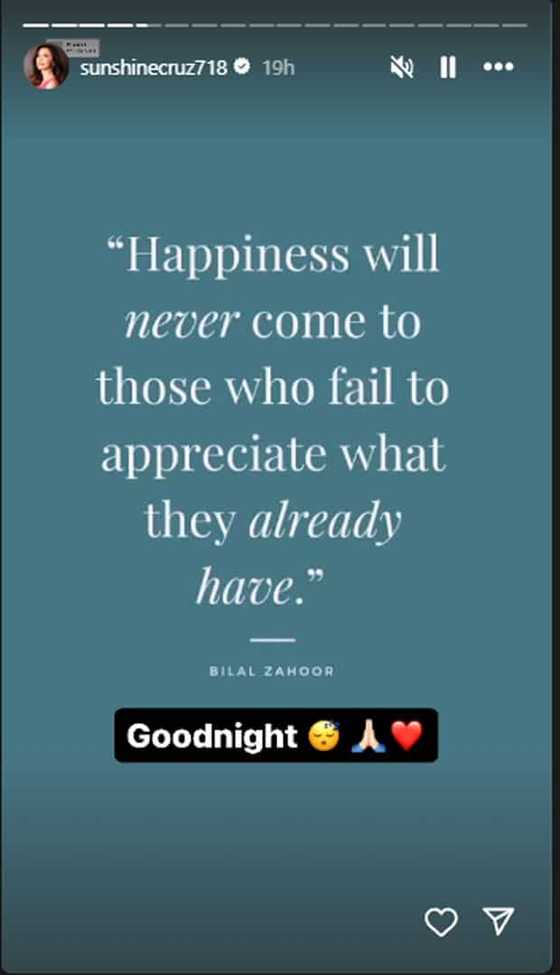 Sunshine Cruz, nag-post ng quote ukol sa kung sino ang hindi ...