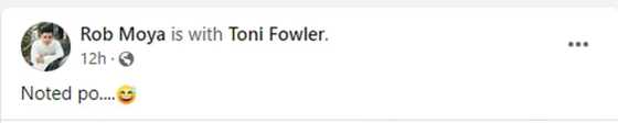 Toni Fowler, napamura sa message ni Rob Moya na nagsasabing mahal na ...