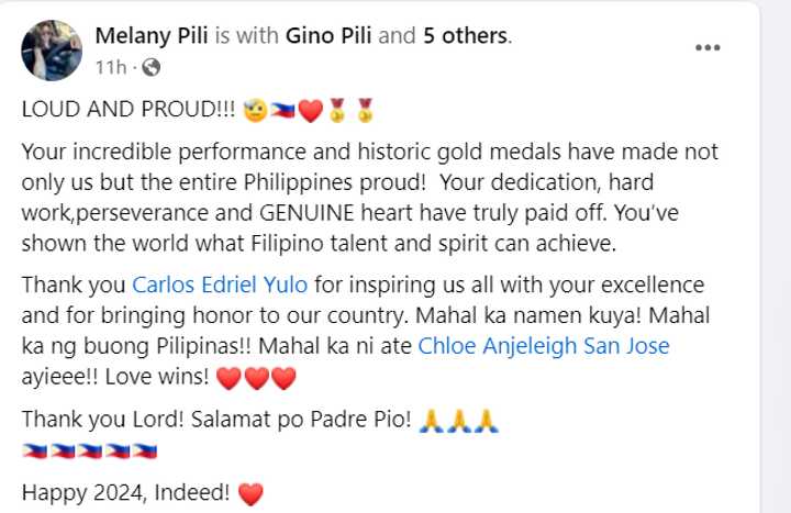 Pamilya ni Chloe San Jose, binahagi ang reaksiyon sa winning moment ni Caloy - KAMI.COM.PH