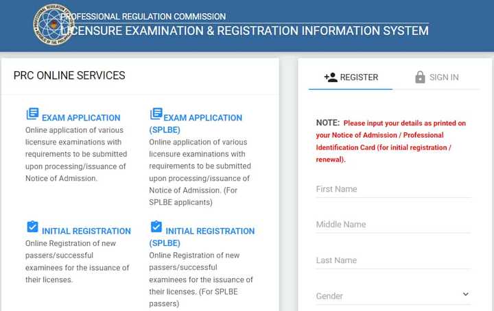 PRC LERIS account login, registration, verification, contact number ...