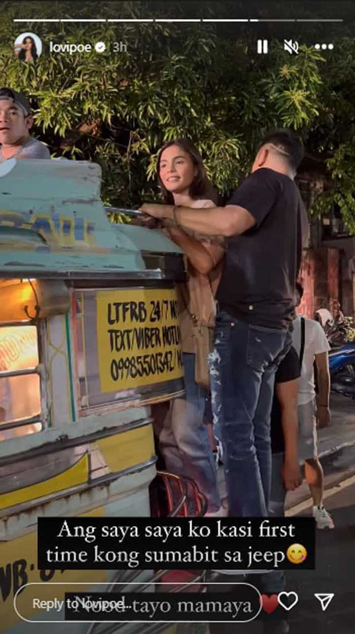 Lovi Poe, tuwang-tuwa at nakasabit siya sa jeep: "First time kong ...