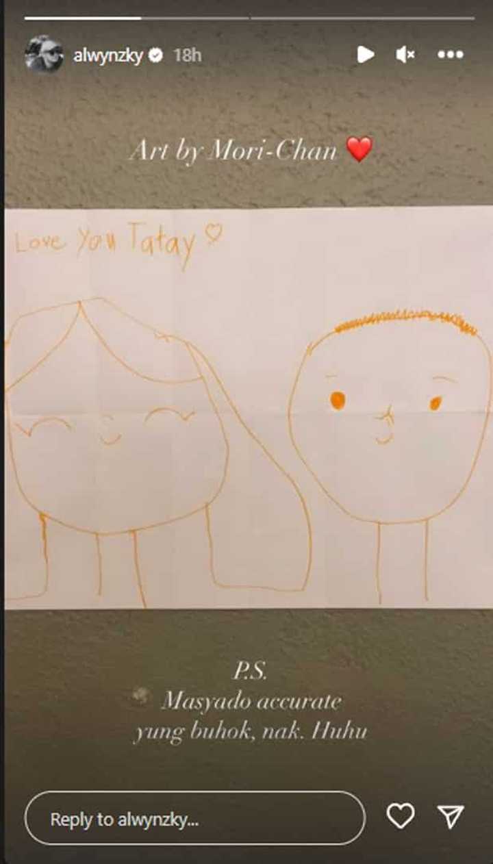 Alwyn Uytingco, ibinida ang drawing ng kanyang anak: "Love you Tatay ...