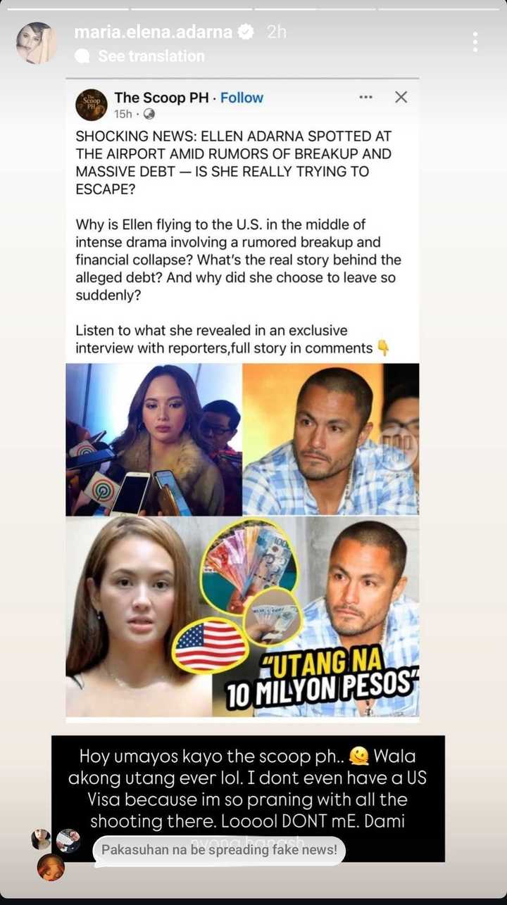 Ellen Adarna kinontra ang isyu ng utang at biglang pag-alis umano sa bansa - KAMI.COM.PH