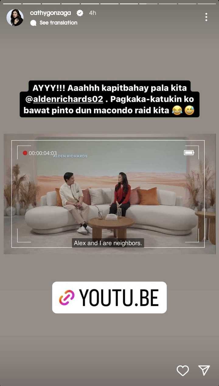 Alex Gonzaga kay Alden Richards: "Pagkaka-katukin ko bawat pinto dun" - KAMI.COM.PH