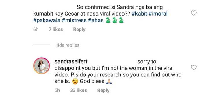 Sandra Seifert calls out basher who tagged her as 'mistress,' 'woman in ...
