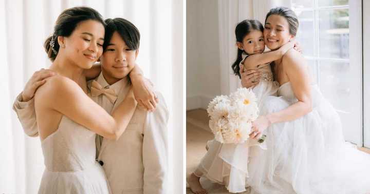 LJ Reyes’ lovely photos with kids Aki and Summer on her wedding day ...