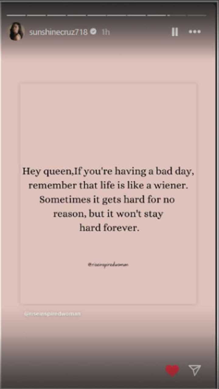 Sunshine Cruz, nag-post ng inspiring quote para sa may pinagdadaanan ...