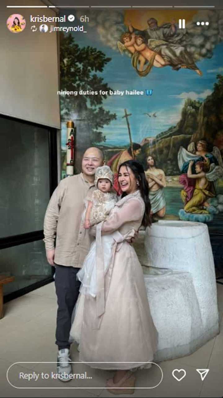 Kris Bernal shares lovely photos from baptism of Baby Hailee - KAMI.COM.PH