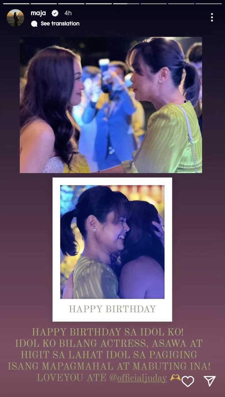 Maja Salvador, may sweet na b-day post para kay Judy Ann Santos: "Idol ko" - KAMI.COM.PH